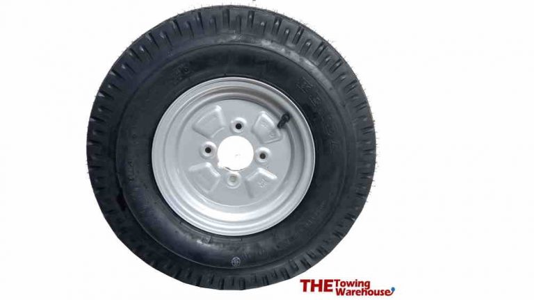 10 inch Trailer wheel and 500/10 6Ply crossply Tyre 4 inch PCD fits ...