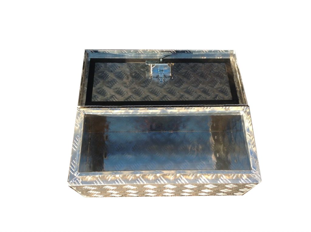 Large Aluminium Chequer Plate Storage/Tool Box Lockable lid trucks ...