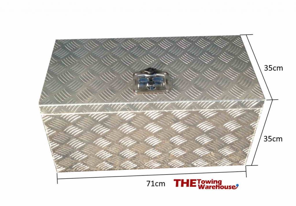 Very Large Aluminium Chequer Plate Storage/Tool Box Lockable lid trucks ...
