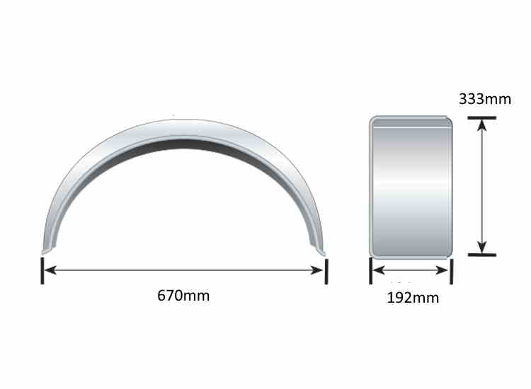 A pair of 13″ Galvanised Round Steel Trailer Mudguards (MP2675) » The ...